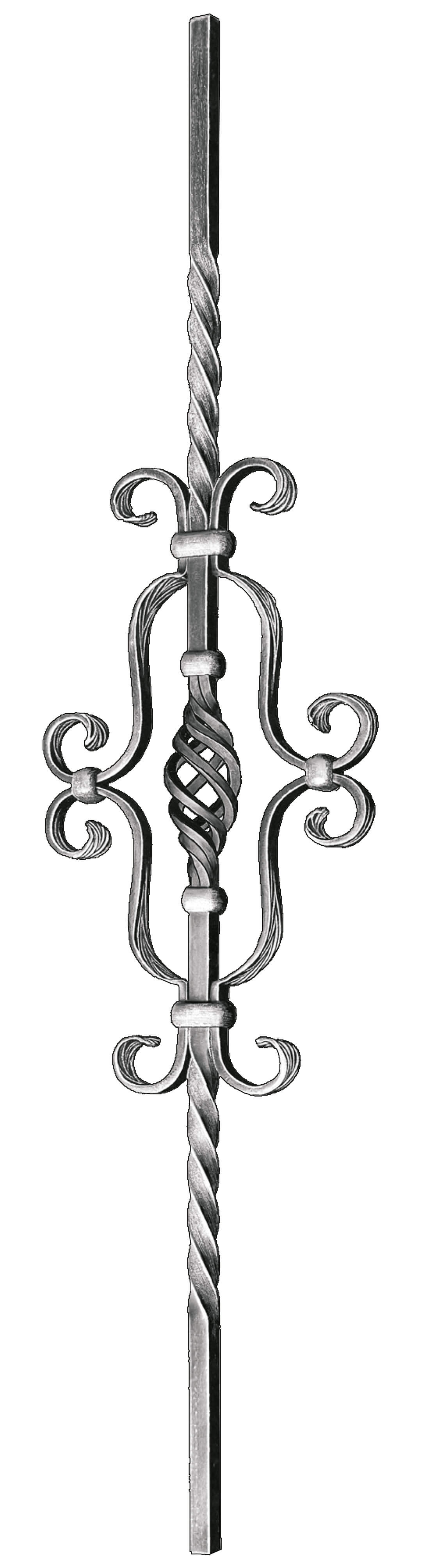 Hot forged steel baluster B1701 - Grande Forge