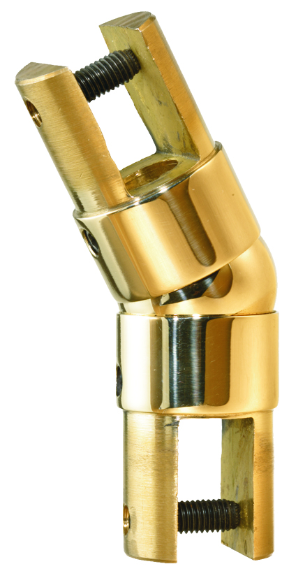 Adjustable elbow in brass NF167 - Grande Forge, pipe system New York.